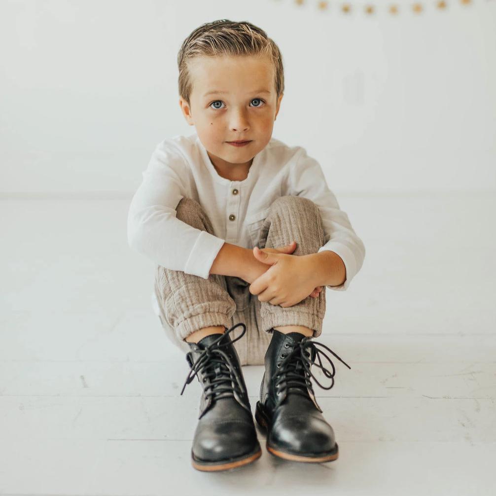 MK866 - Heirloom Classic Boots Black [Children Leather Boots ...